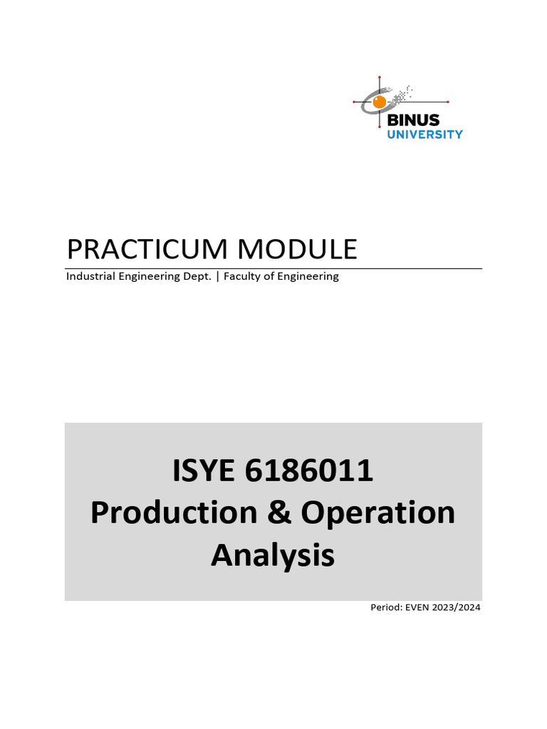 (NEW) Practicum Module - Production & Operation Analysis (POA - ISYE6186011) | PDF | Forecasting ...