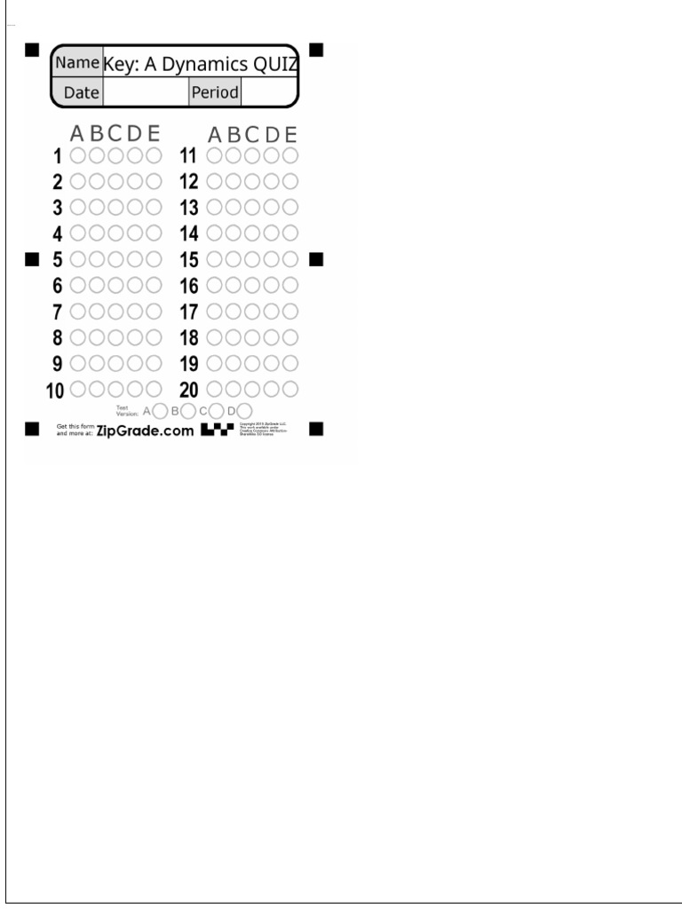Key_ A Dynamics QUIZ | PDF