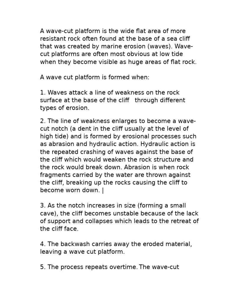 wave cut platform | PDF