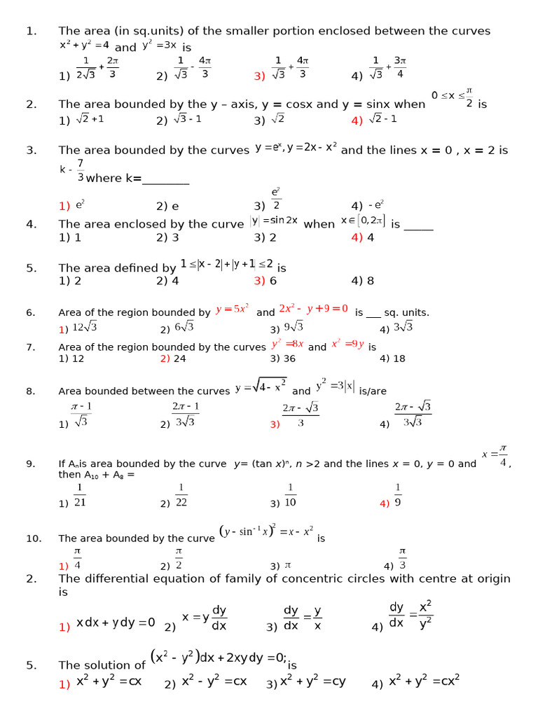 PT-4 | PDF | Elementary Mathematics | Algebraic Geometry