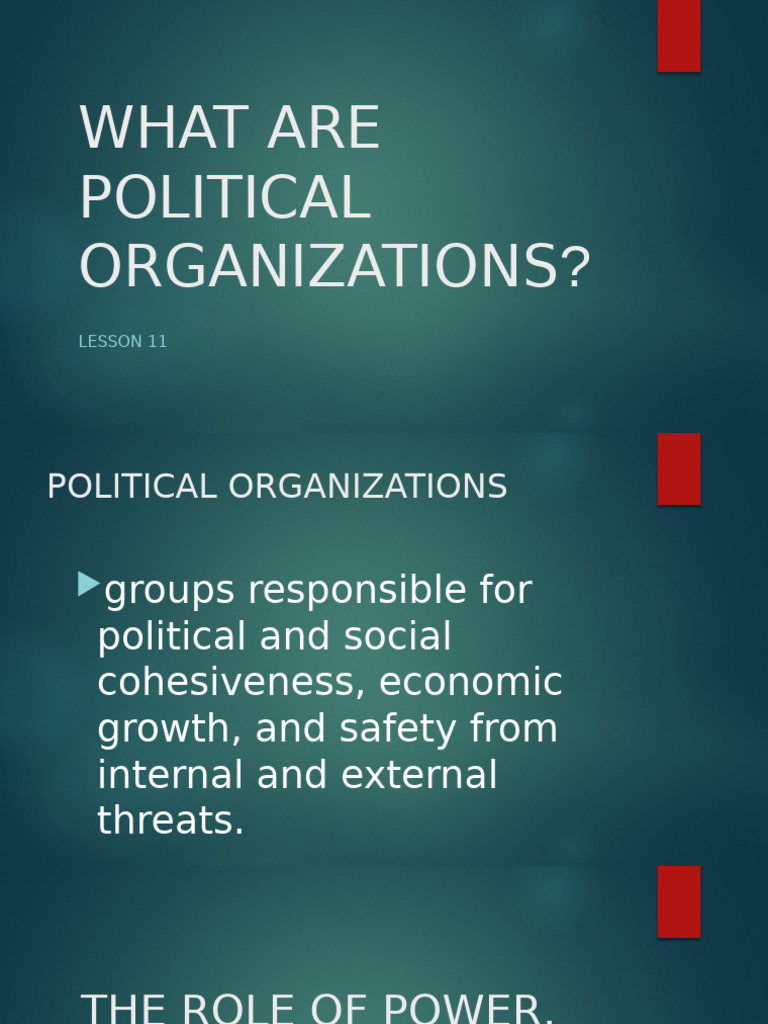 POLITICAL-ORGANIZATIONS | PDF | State (Polity) | Tribe