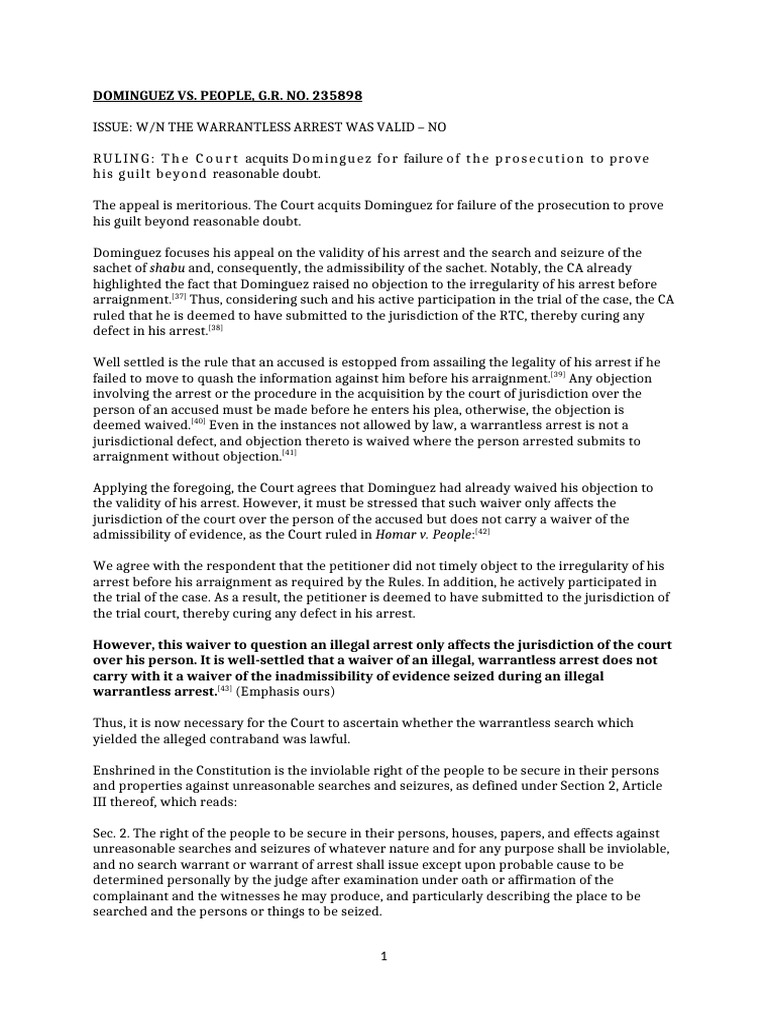 CONSTI 2 Cases | PDF | Search And Seizure | Search Warrant