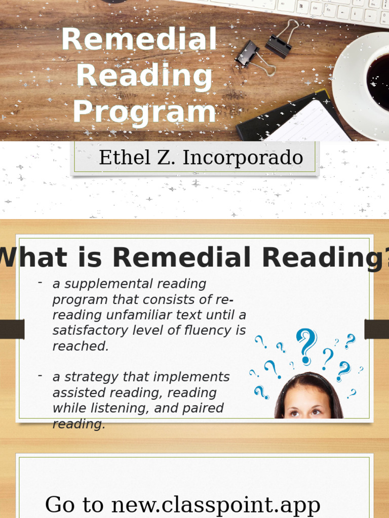 Remedial Reading Program | PDF | Learning Styles | Intelligence