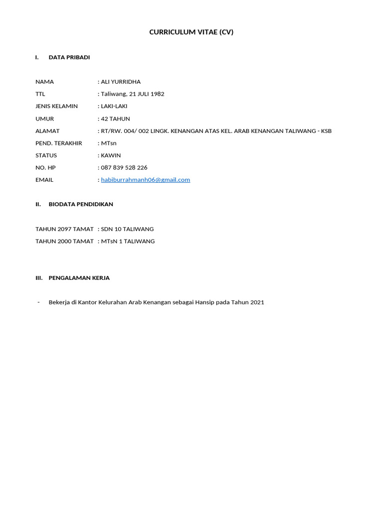 Curriculum Vitae | PDF