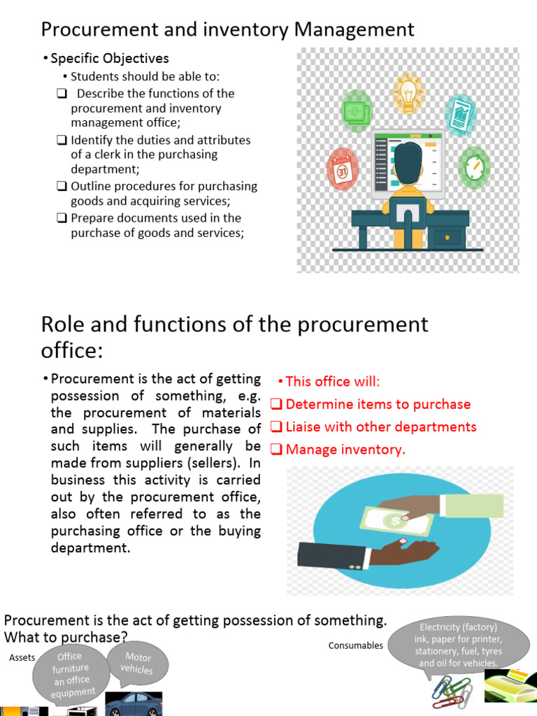 Procurement and Inventory Management Guide | PDF | Procurement | Inventory
