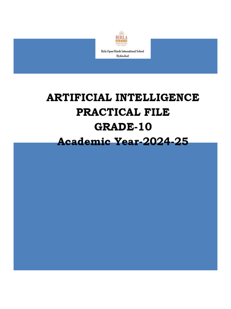 24-25 Gr-10-Ai Practical File Python Term-1 and Term-2!24!25 2 | PDF | Comma Separated Values ...