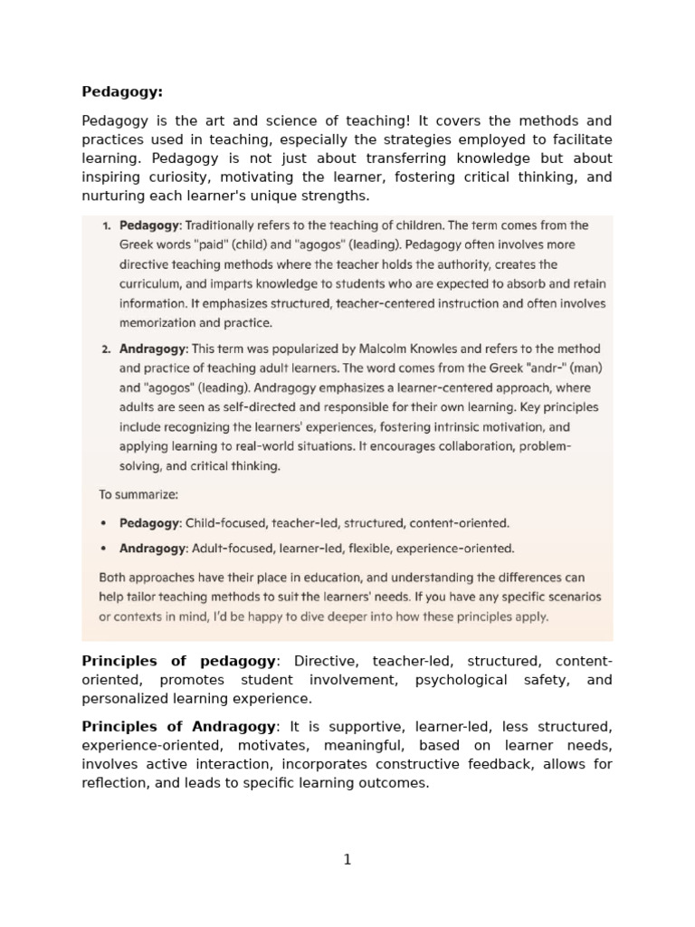 How Does Pedgogy Frame Activity Design | PDF | Learning | Pedagogy