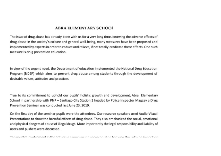 Narrative Report About Drugs | PDF