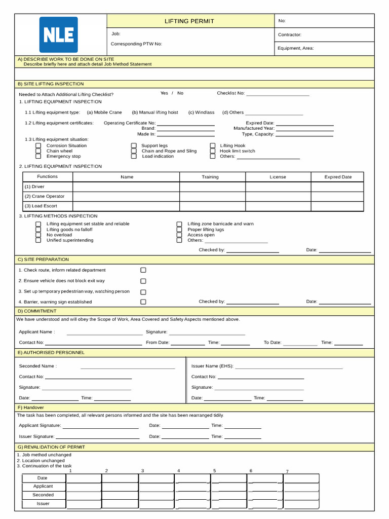 PV Con Lifting Permit | PDF | Crane (Machine) | Transport