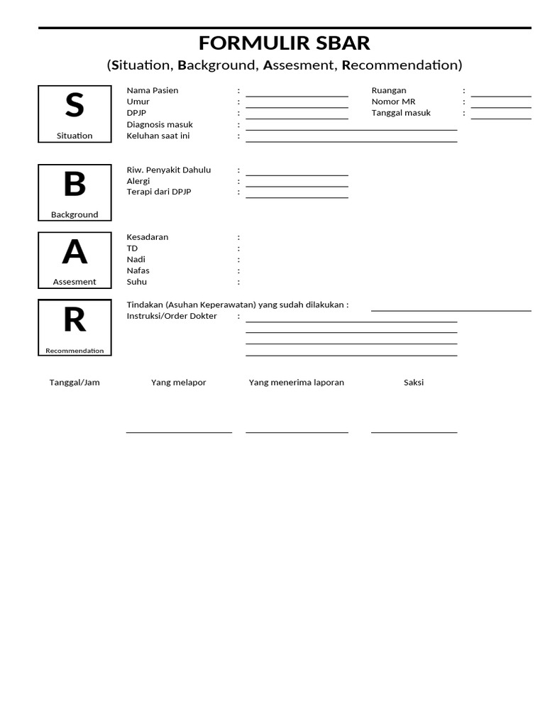 form-SBAR | PDF