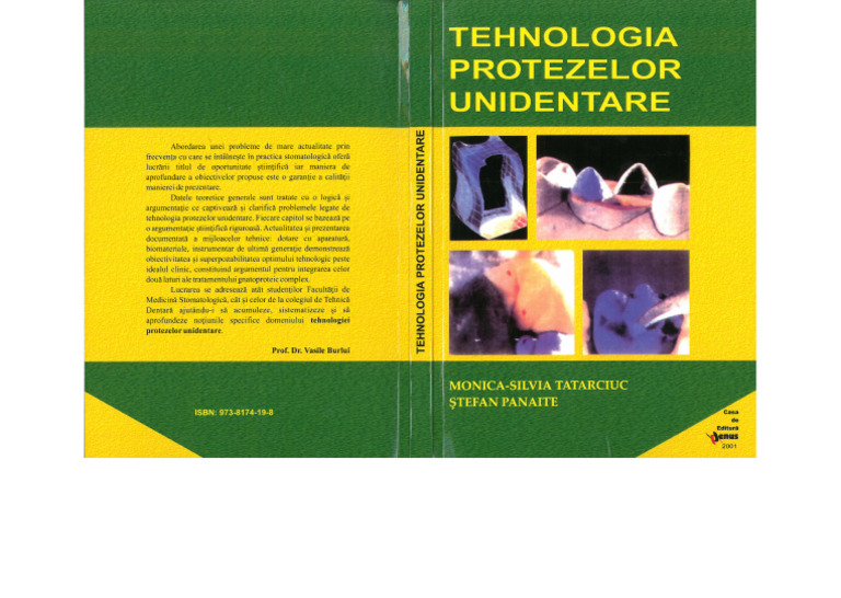 Tehnologia Protezelor Unidentare Venus 2001 Coperta | PDF