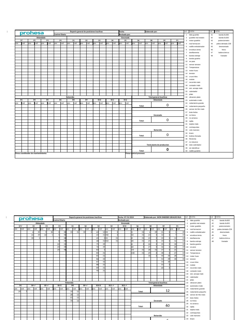 Formato inactivas 2021-1 | PDF | Bienes manufacturados