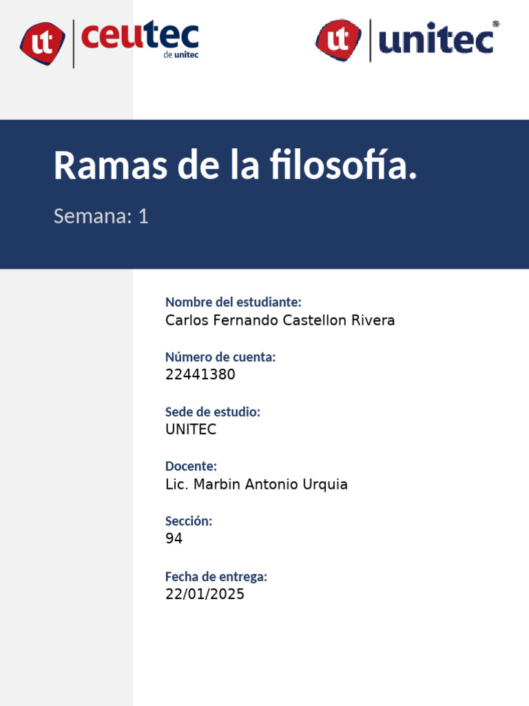 Ramas de La Filosofia 22441380 | PDF | Metafísica | Conocimiento