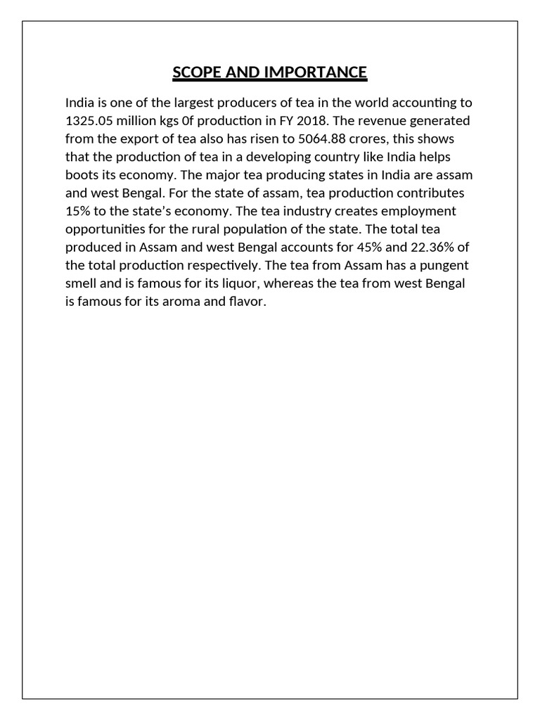 Scope and Importance | PDF