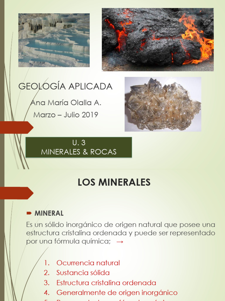 Geología: Minerales y Rocas | PDF | Roca clástica | Roca (geología)