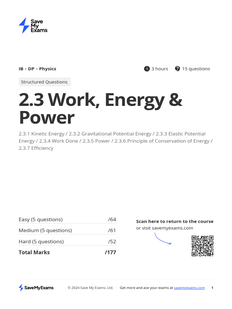 2 3 Work Energy Power NTgWl2W5fKex | PDF | Force | Potential Energy