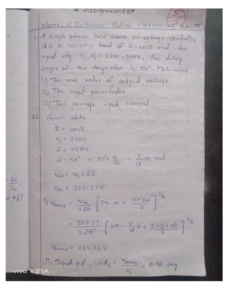 PE Assignment (V.saikumar) | PDF