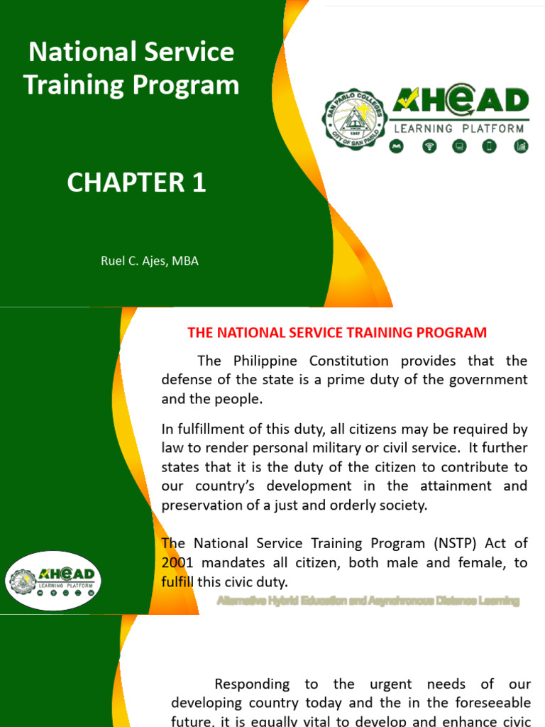 Lesson 2 Evolution of NSTP | PDF | Distance Education | Reserve ...