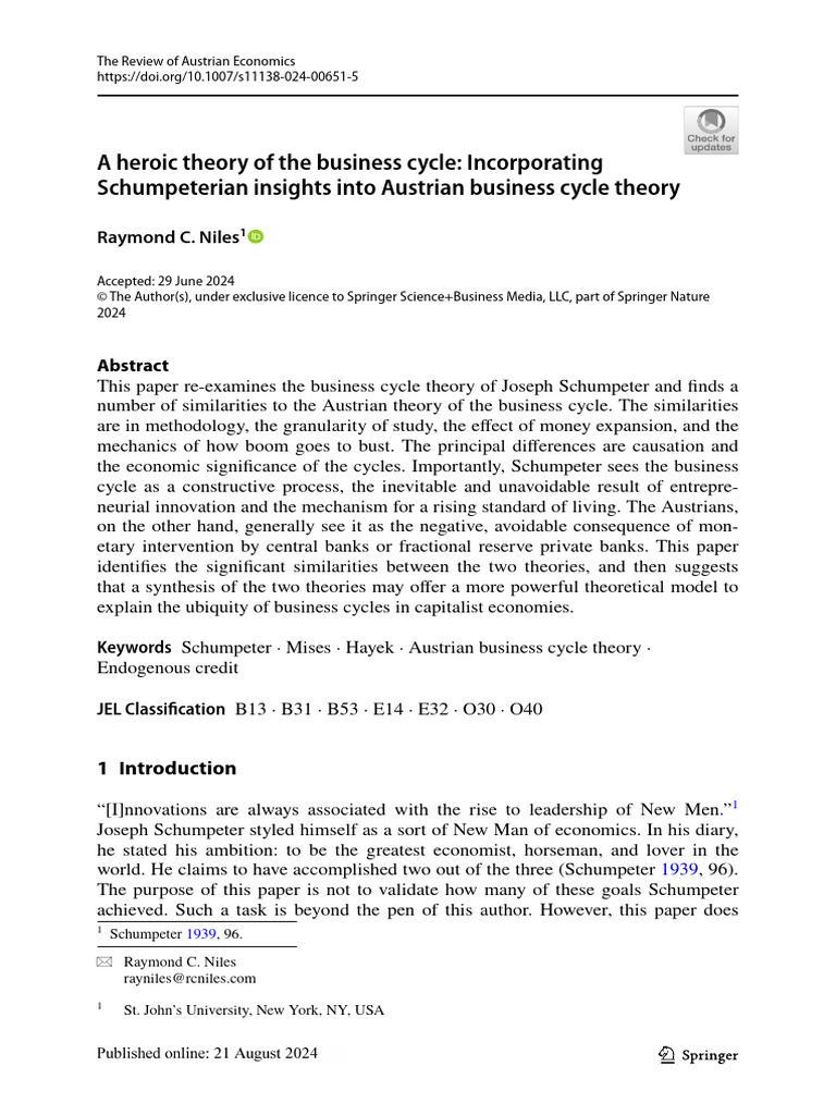 heroic theory of business cycle | PDF | Entrepreneurship | Business Cycle