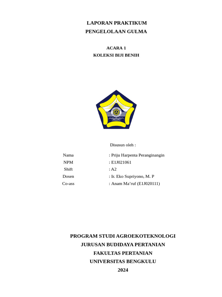 Praktikum Koleksi Biji Gulma Pertanian | PDF