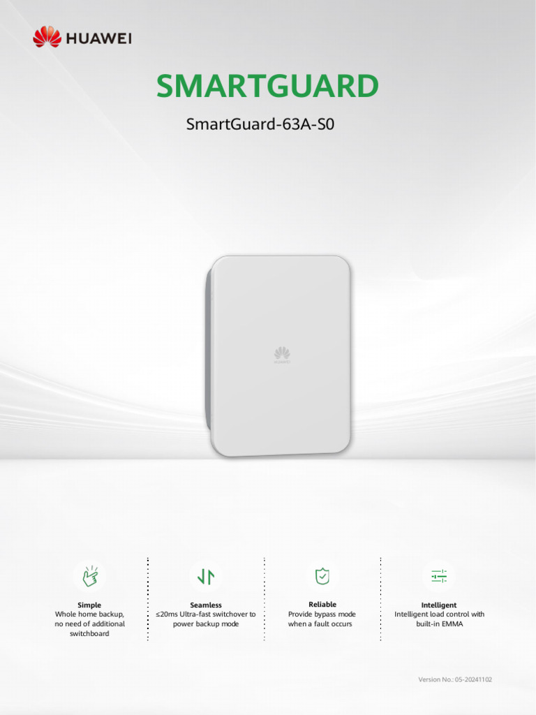 Smart Guard-63A-S0 1phase | PDF | Heat Pump | Electronics