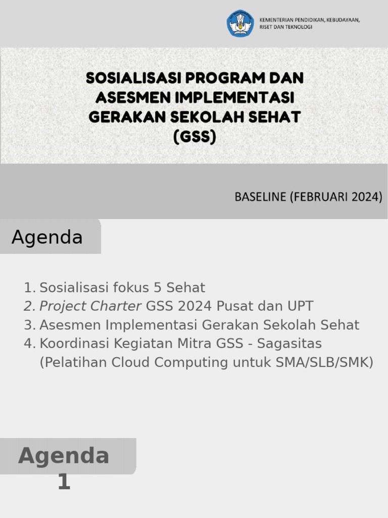 Sosialisasi Program Dan Asesmen Implementasi Gerakan Sekolah Sehat | PDF