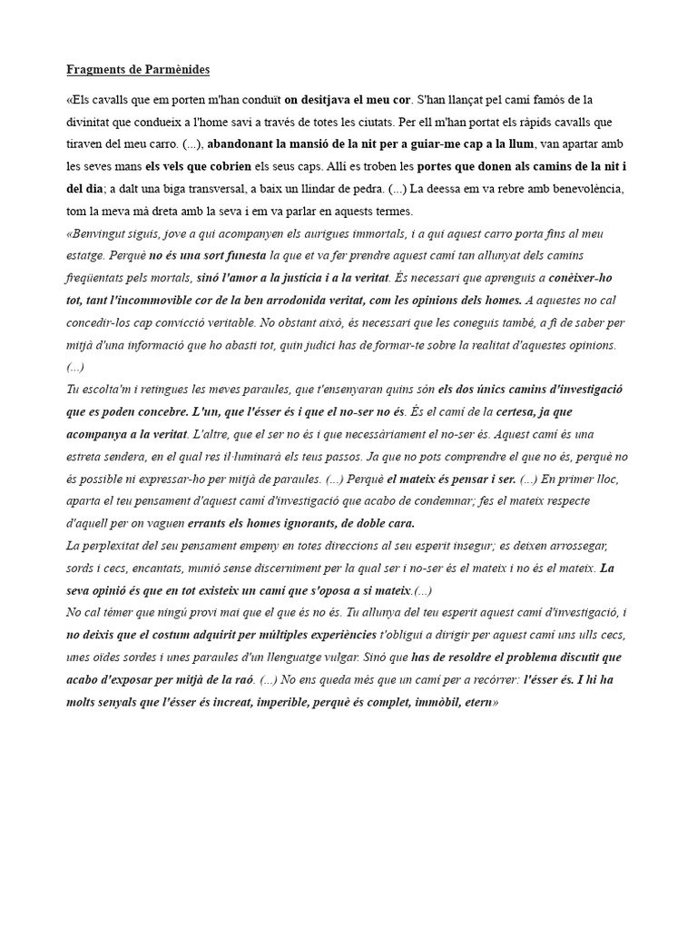 Parmènides | PDF