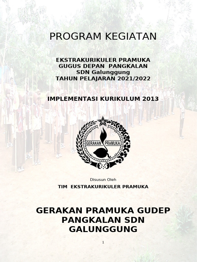 Program Kerja Pramuka-1 | PDF
