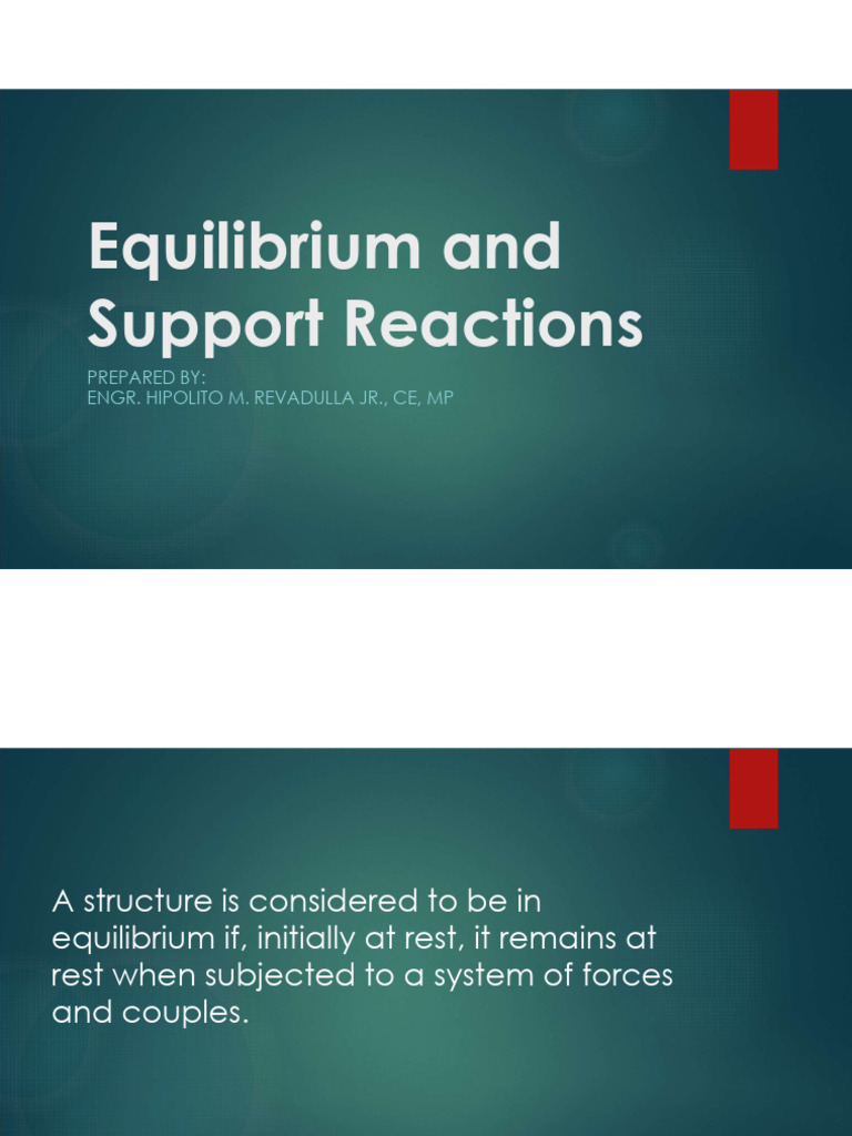 Equilibrium and Support Reactions Explained | PDF