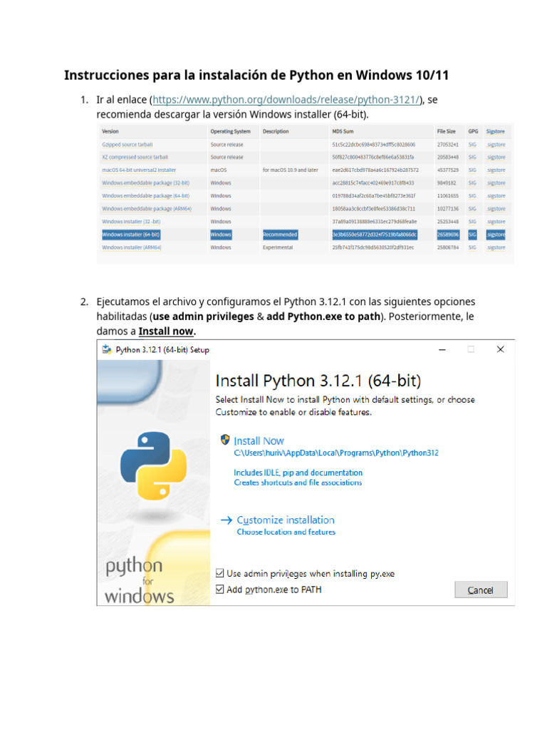 Instrucciones para La Instalación de Python en Windows - CursoPython 2 ...