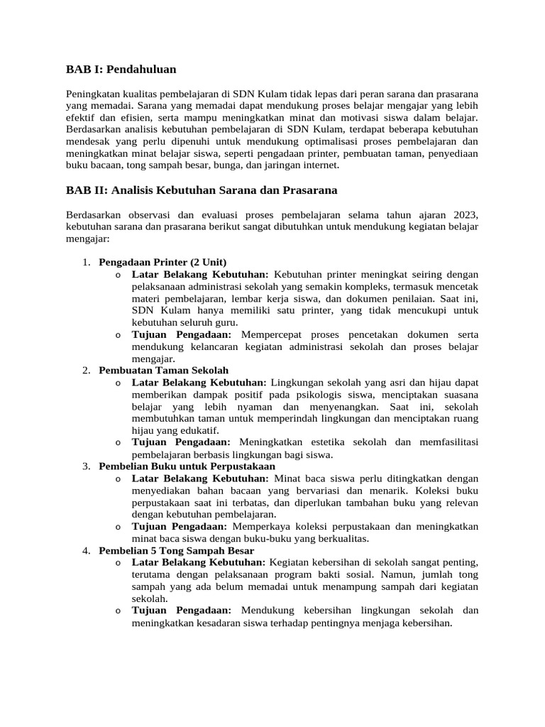 Optimalisasi Sarana SDN Kulam | PDF