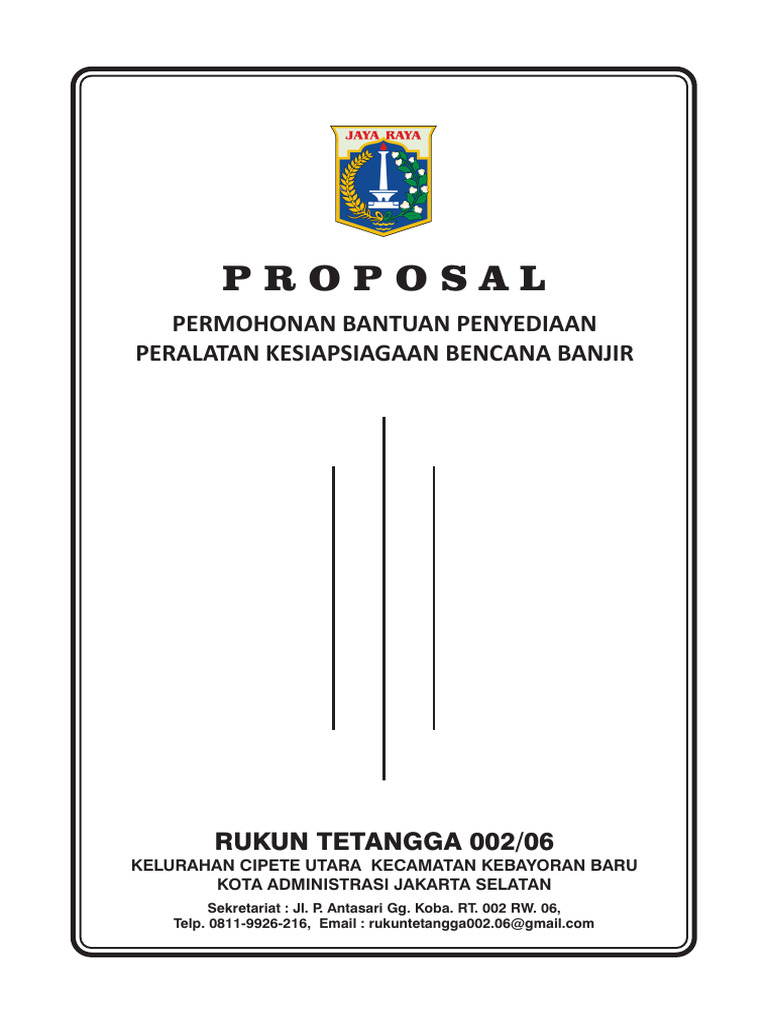 Proposal Pengadaan Peralatan Banjir Rt. 002 Rev | PDF