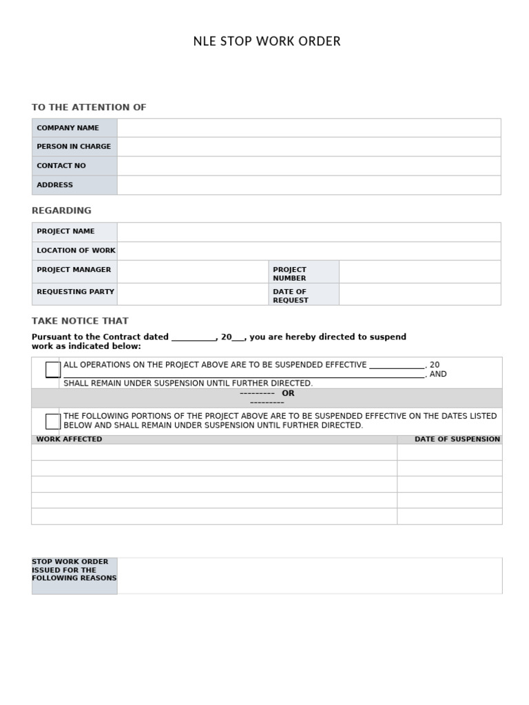 IC Construction Stop Work Order 10946 - PDF | PDF