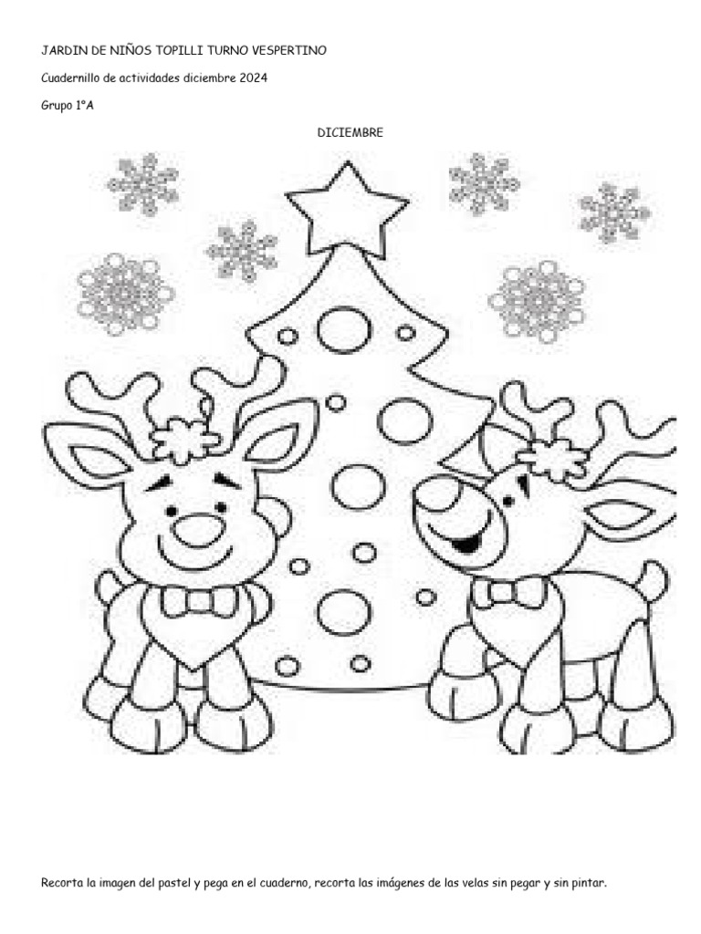 CUADERNILLO DE ACTIVIDADES DEL MES DE DICIEMBRE Kinder | PDF