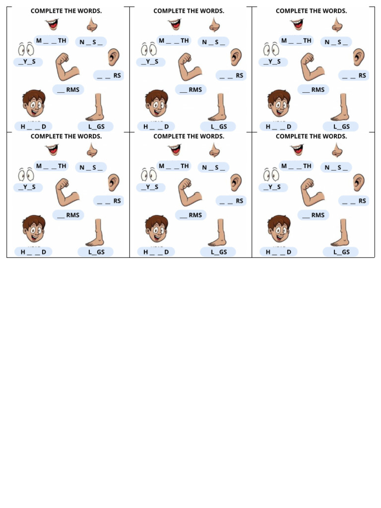 Parts of The Body | PDF