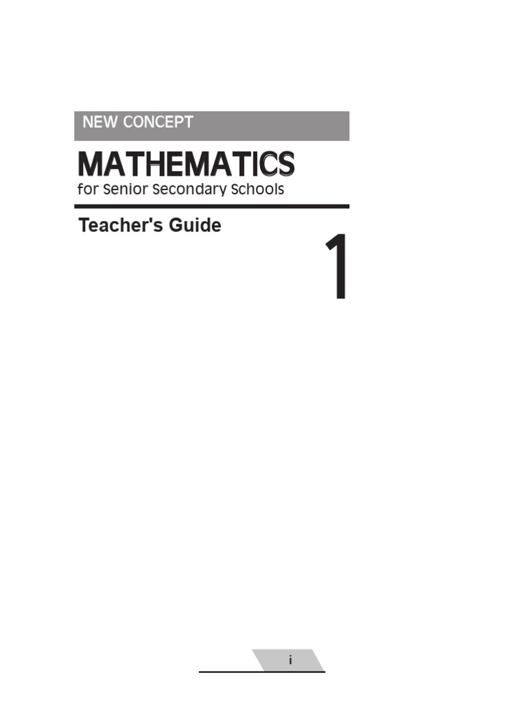New Concept Mathematics Ss 1 TG 2024 | PDF | Set (Mathematics ...