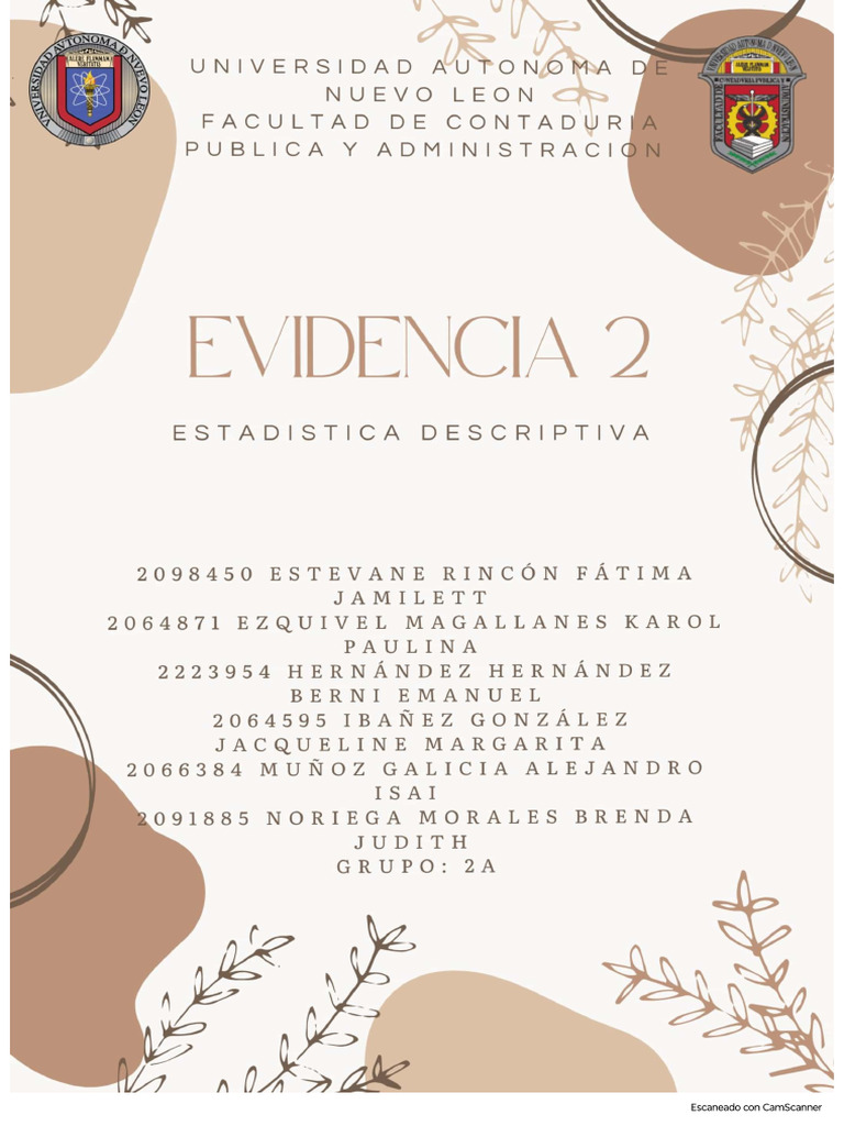 Evidencia2 Estadisticadescriptiva | PDF