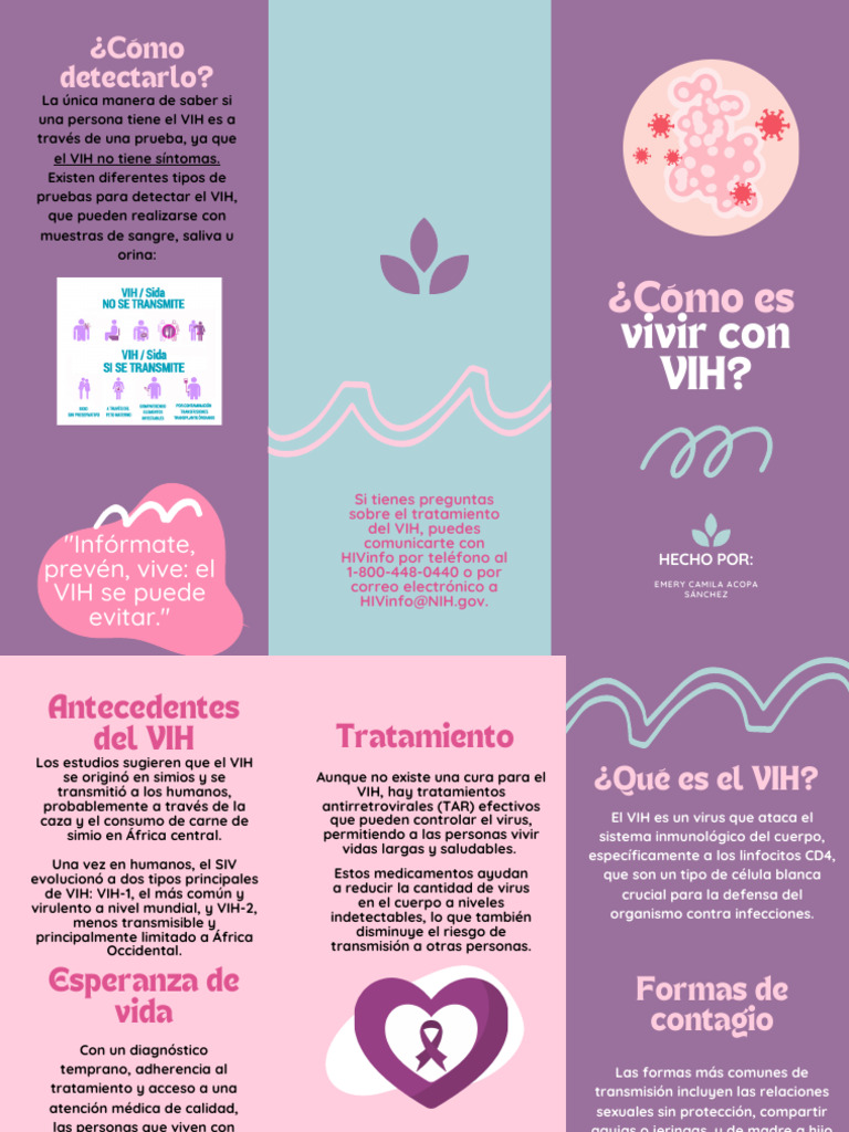 Triptico Del Vih | PDF | VIH | Salud pública