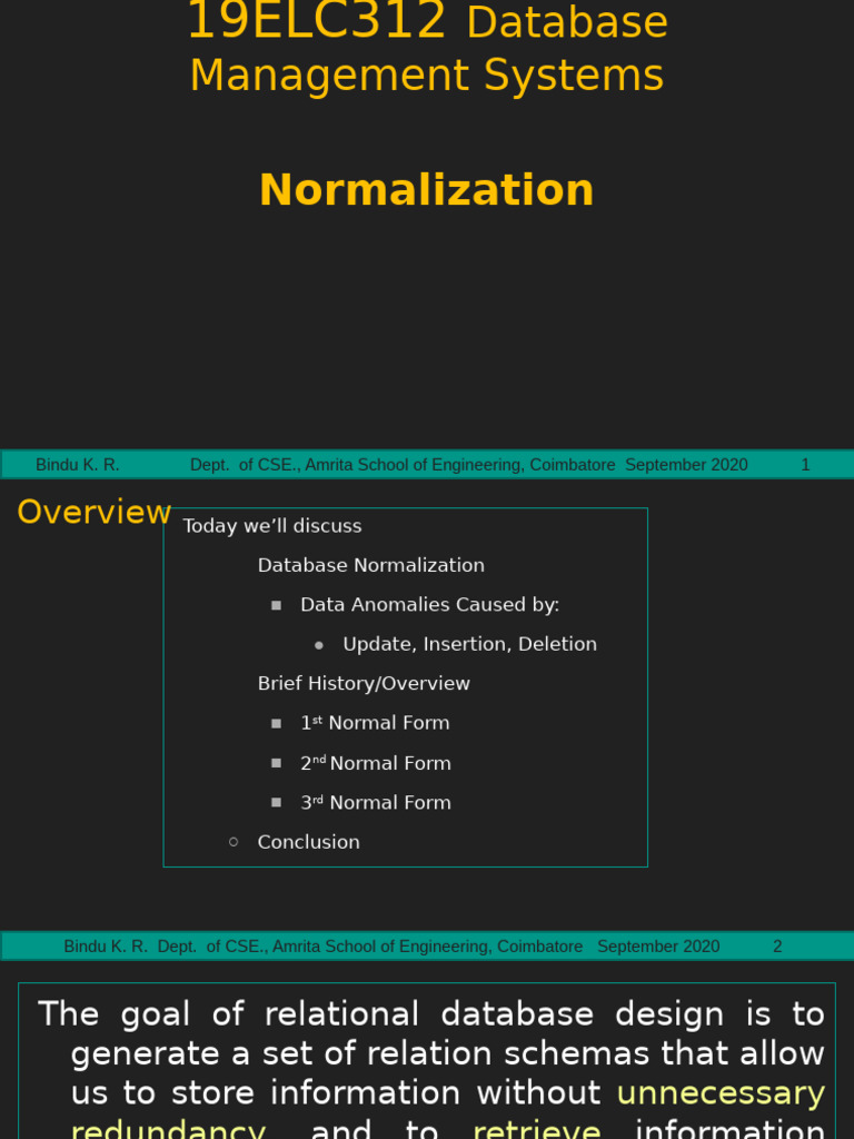 6 Normalization Part 1 | PDF | Information Retrieval | Databases