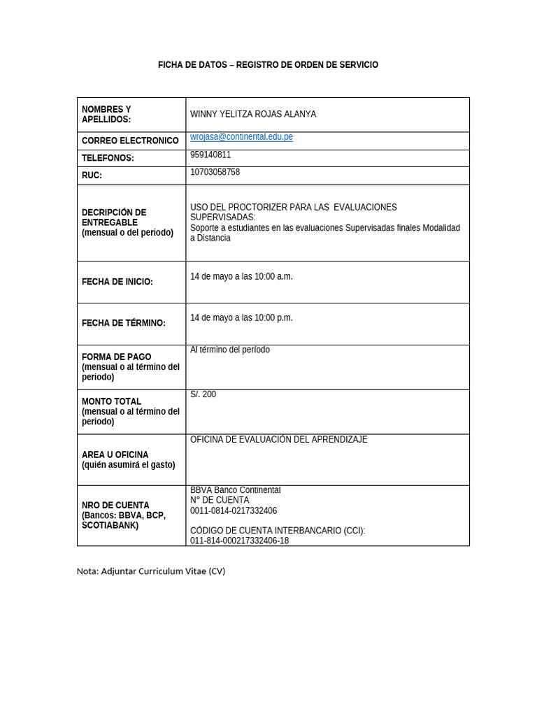 1.ficha de Datos | PDF