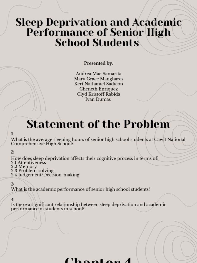 Sleep Deprivation's Impact on Students | PDF | Sleep Deprivation | Sleep