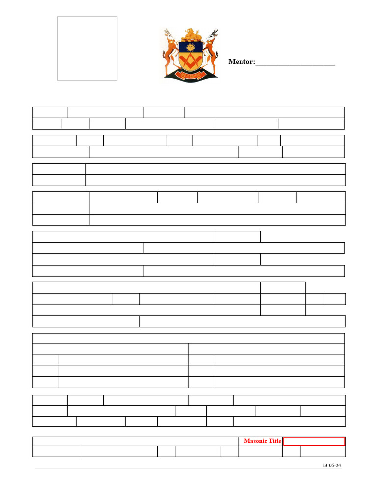 Application Form a - New | PDF | Masonic Lodge | Freemasonry