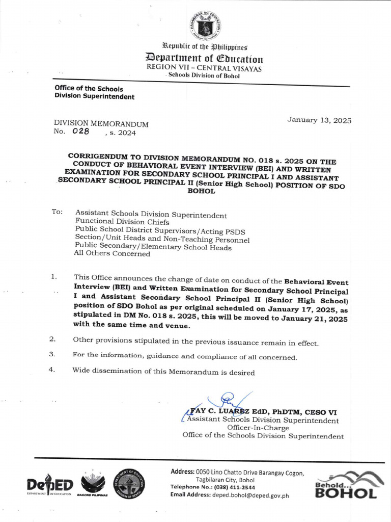 DM-No.-028-s.-2025 Corrigendum To DM No. 018, S. 2025 On The Conduct of ...