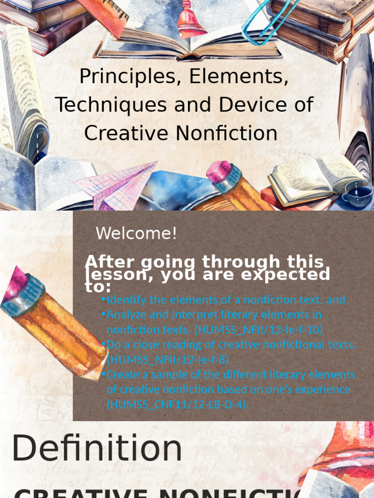 Creative Nonfiction Techniques Guide | PDF | Creative Nonfiction ...