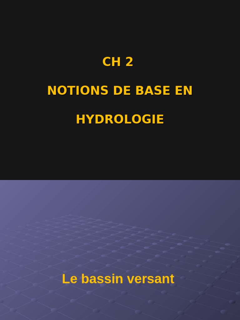 Notions de base en hydrologie et bassins versants | PDF | Inondation ...