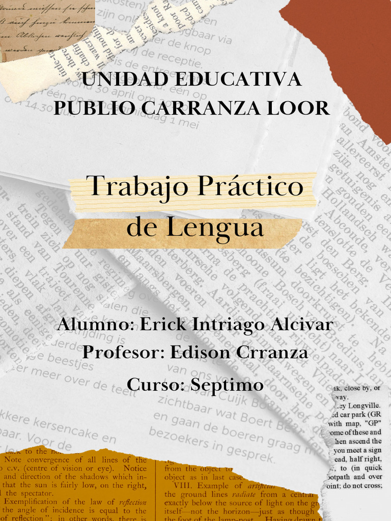 Documento A4 Portada para Trabajo Práctico de Literatura Lengua Prácticas Del Lenguaje | PDF
