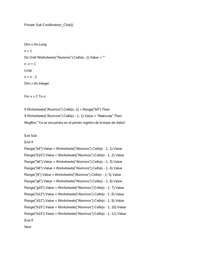 Programacion en VBA. EXCEL | PDF | Programación de computadoras | Informática