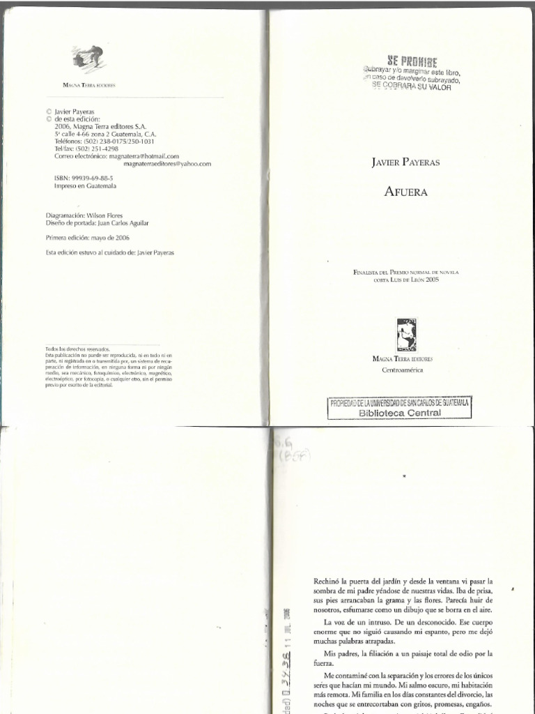 Afuera - Javier Payeras | PDF