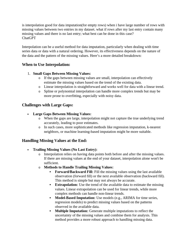 Data Cleaning - Project Work | PDF | Interpolation | Median