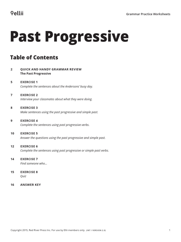 Past-Progressive Students | PDF | Grammatical Tense | Clause